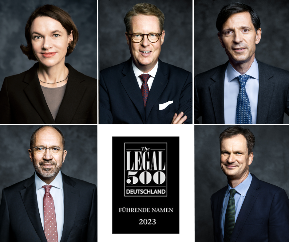 Legal 500 Deutschland 2023: Raue viermal als Top Tier-Kanzlei empfohlen