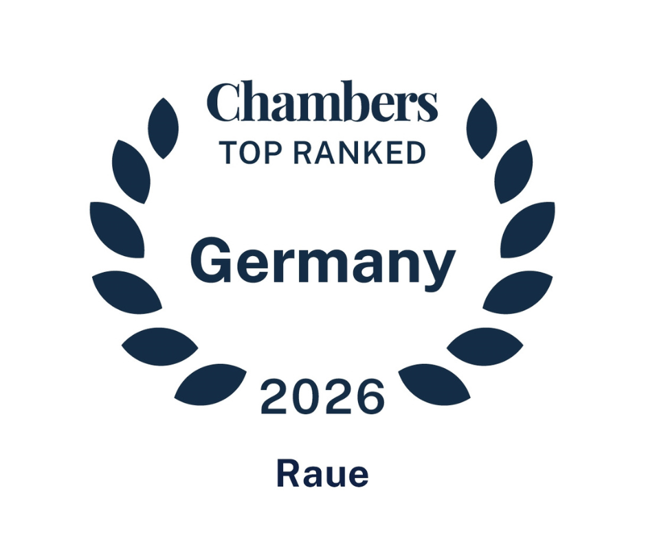 Chambers Germany 2026 recommends Raue in eight practice areas